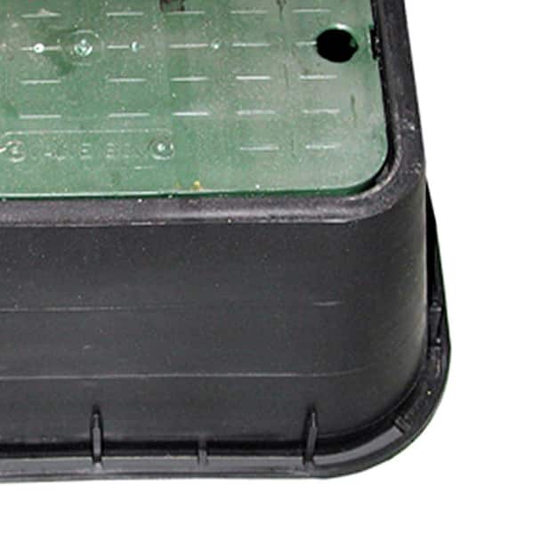 JONES STEPHENS 10 in. x 15 in. Rectangular Water Meter Valve Box and ...