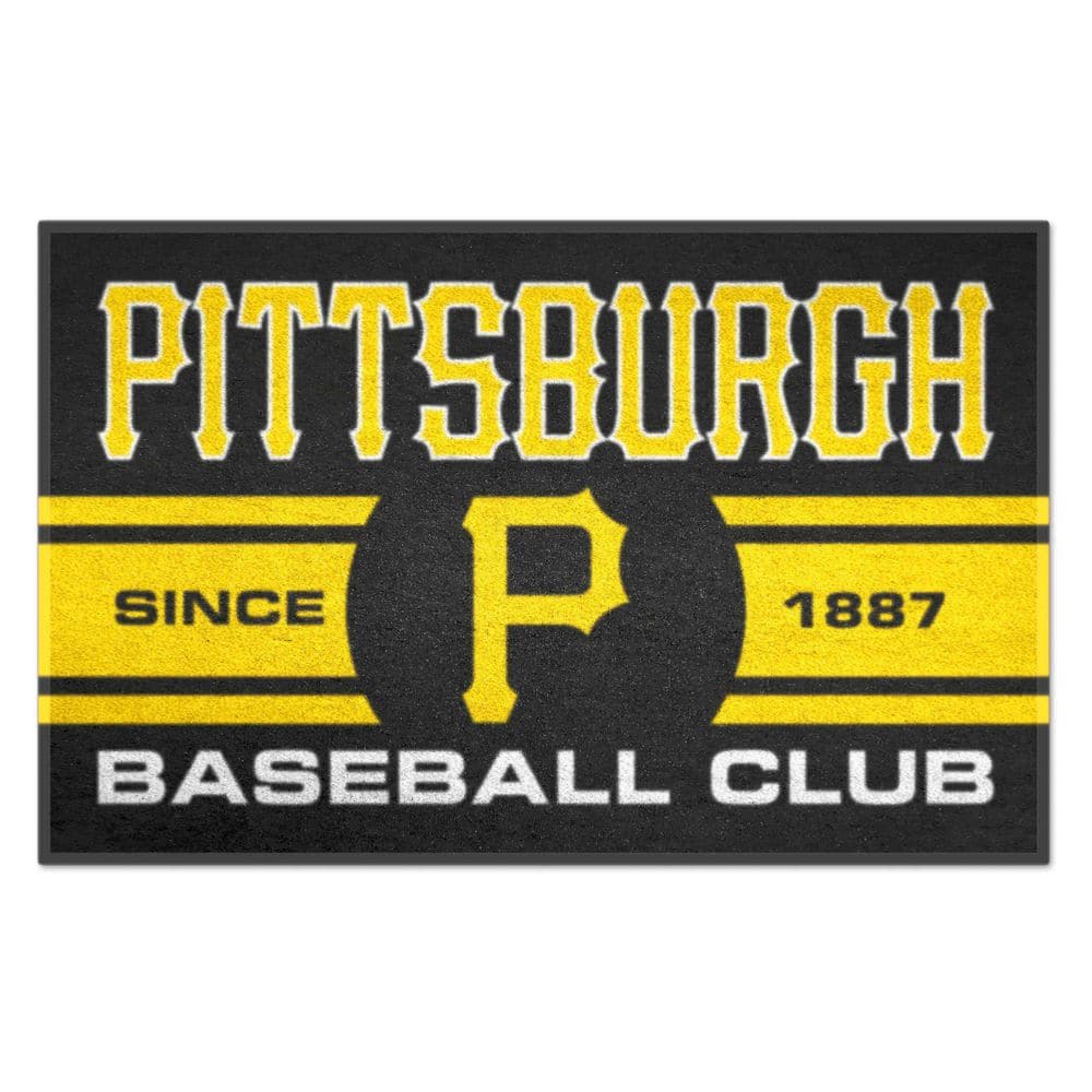 FANMATS MLB Pittsburgh Pirates Black 2 ft. x 3 ft. Area Rug 18480 - The ...