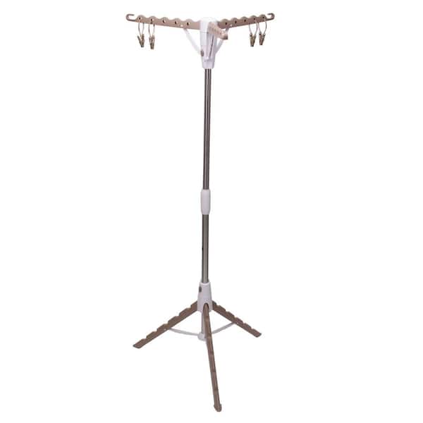 26 in. x 64 in. Tan Metal Tripod Garment Rack 5059-1 - The Home Depot