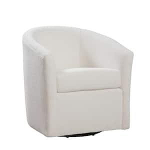 Sheldon Ivory Performance Fabric Barrel Chair with Swivel 8309-05 - The ...
