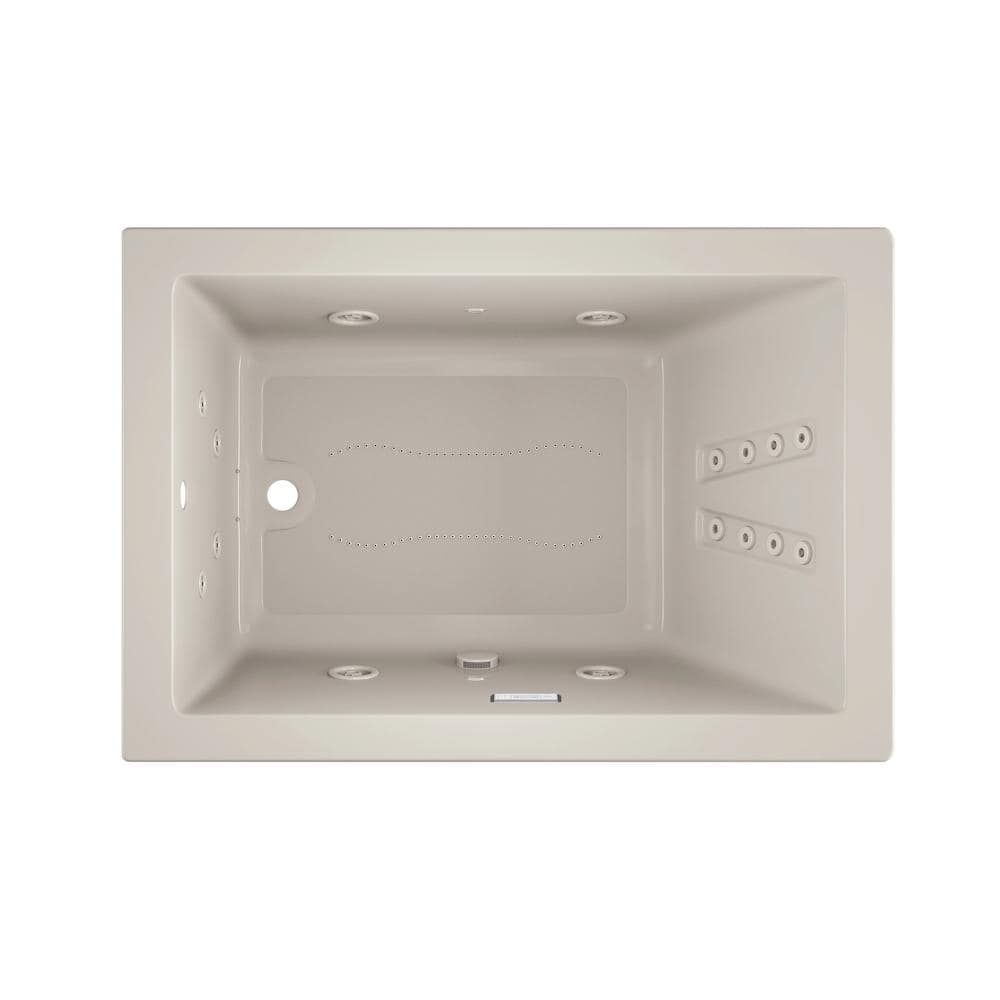 JACUZZI Solna Salon Spa 60 in. x 42 in. Rectangular Combination Bathtub ...