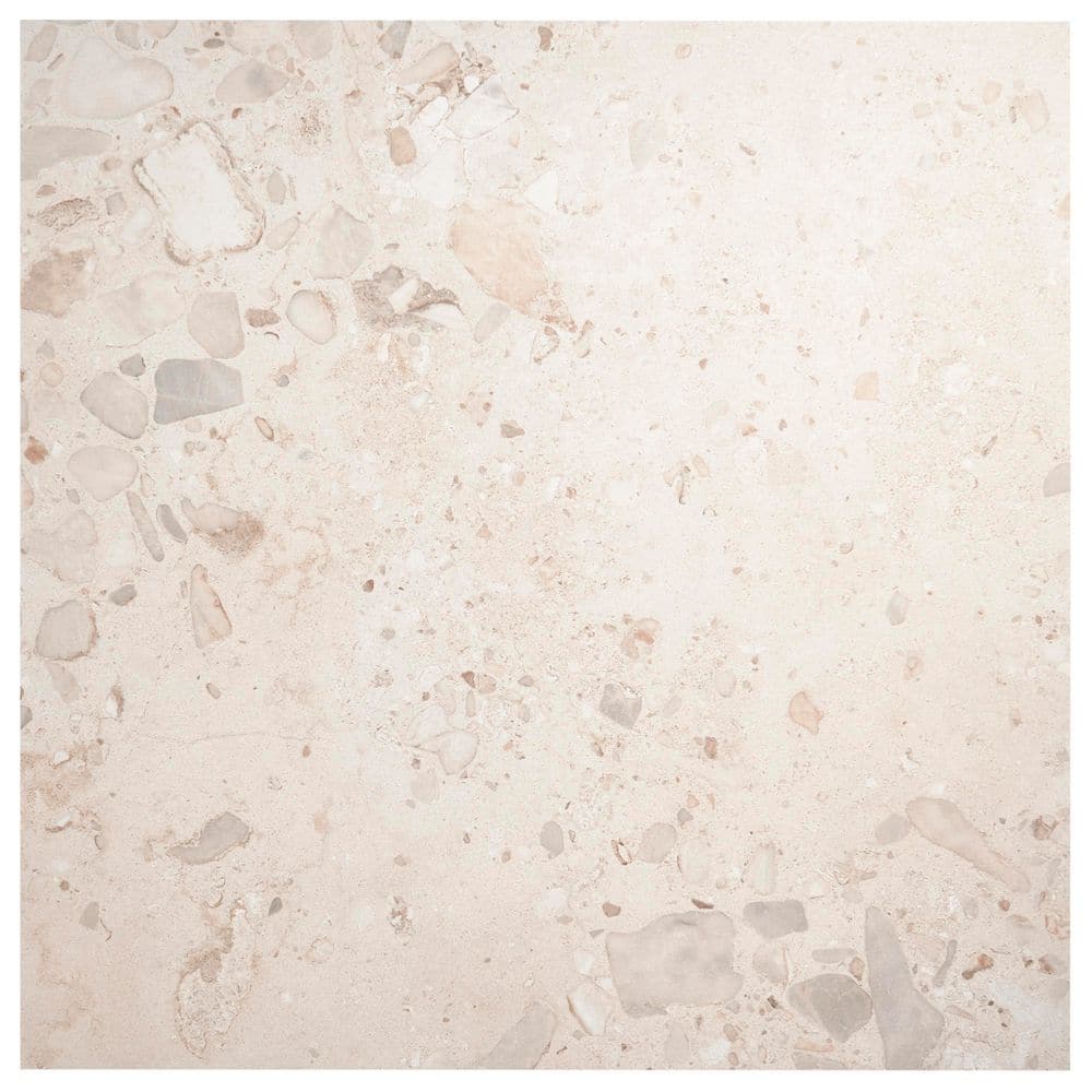 Ivy Hill Tile Sarto Grande Cream 8 in. x 0.35 in. Terrazzo Look Semi ...
