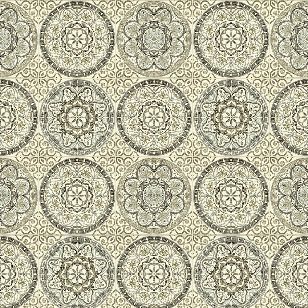 SURFACE STYLE Color Wheel Silver Tile Vinyl Peel and Stick Wallpaper ...