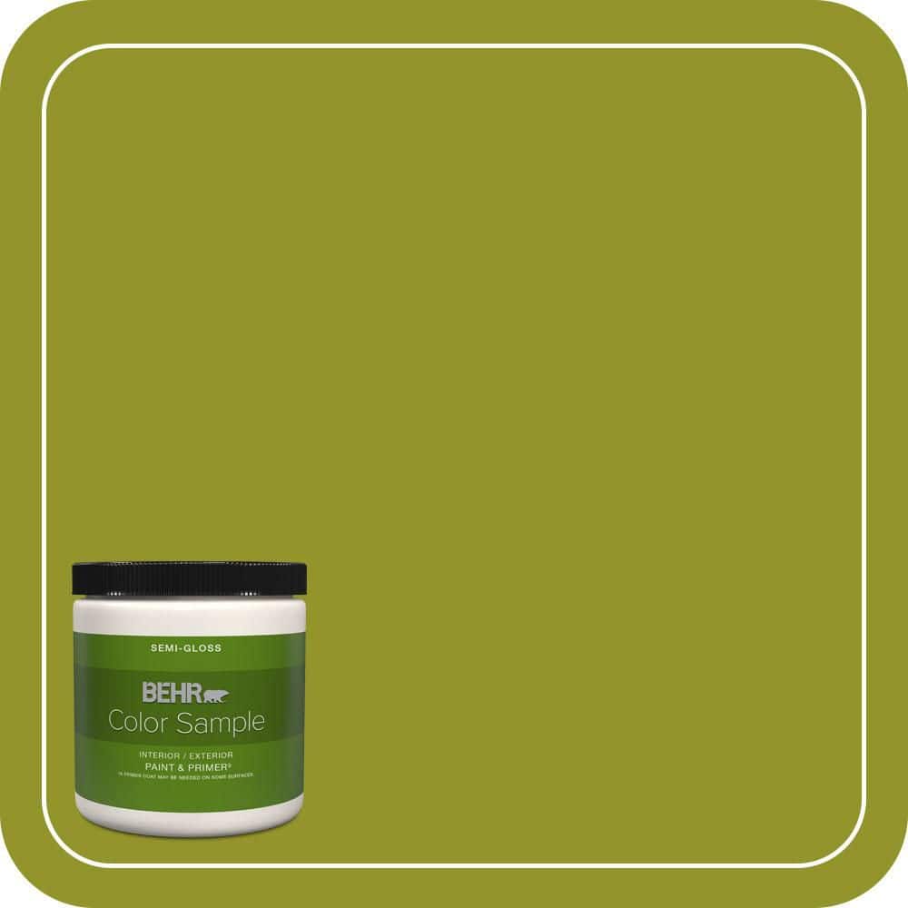 BEHR PREMIUM PLUS 8 oz. #P350-7 Lazy Lizard Semi-Gloss Interior ...