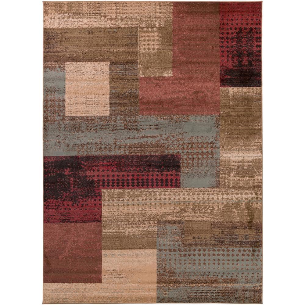Livabliss Kazuno Dark Red 12 ft. x 14 ft. 11 in. Geometric Area Rug ...