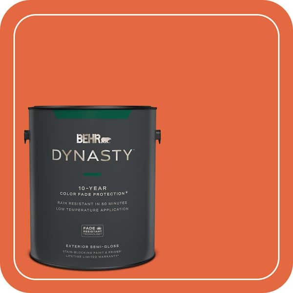 BEHR DYNASTY 1 gal. #P190-6 Emergency Zone Semi-Gloss Exterior Stain ...