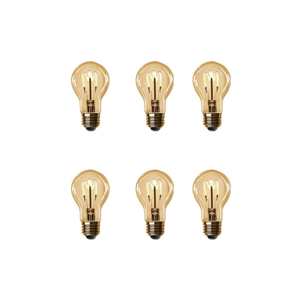 Feit Electric 40-Watt Equivalent A19 Dimmable H Shape Filament Amber ...