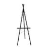 Litton Lane 56 in. Black Metal Tall Adjustable Minimalistic Tabletop ...
