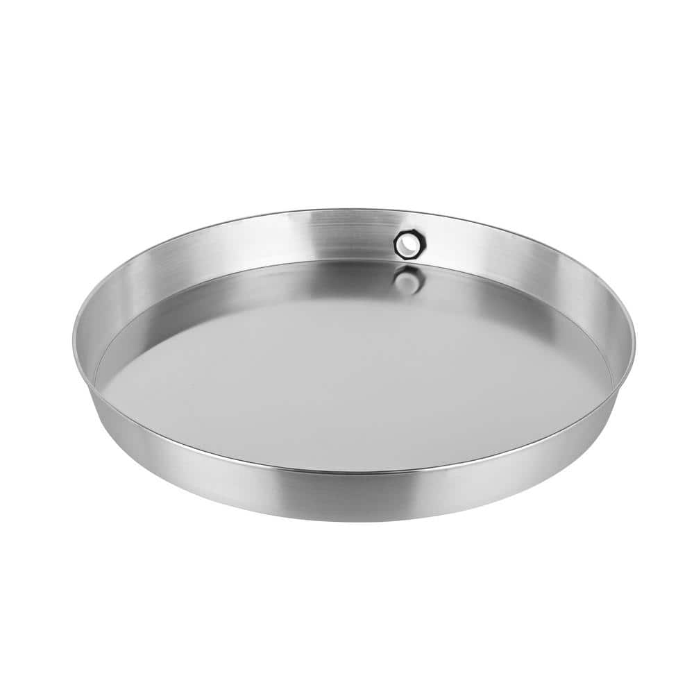 Everbilt 24 in. Aluminum Round Water Heater Drain Pan with PVC Fitting ...