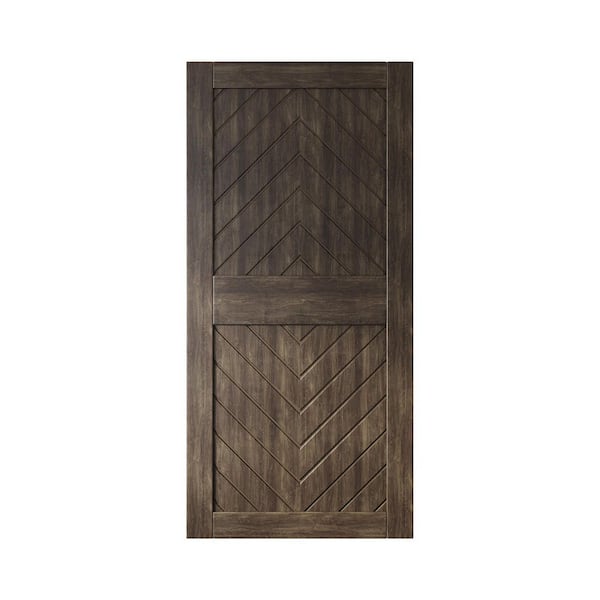 HOMACER JT2 40 in. x 84 in. C-Panel Solid Core Ebony Fishbone Design ...