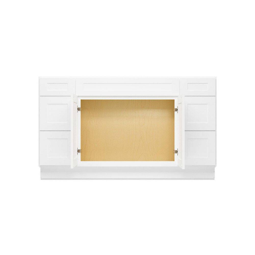 Furinno 60 in. W 21 in. H 34.5 in. D Ready to Assemble Plywood Vanity ...