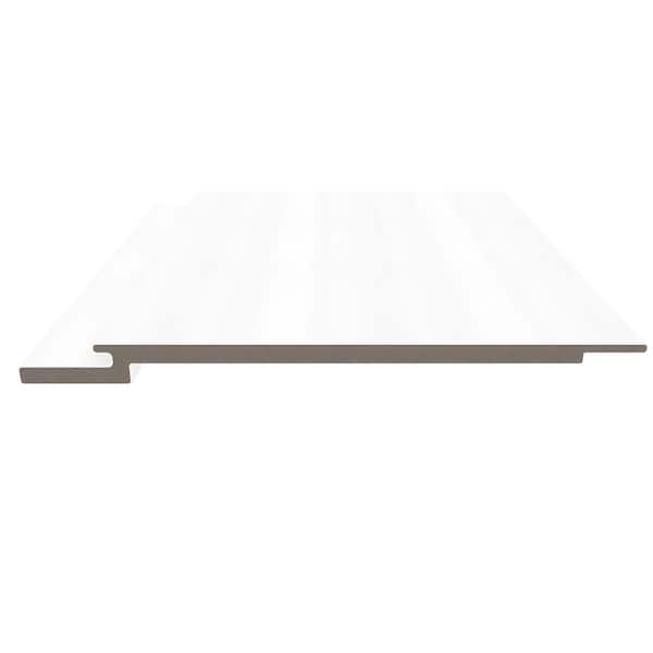 NewTechWood Board and Batten 10.94 in. x 144 in. Arctic Snow White ...