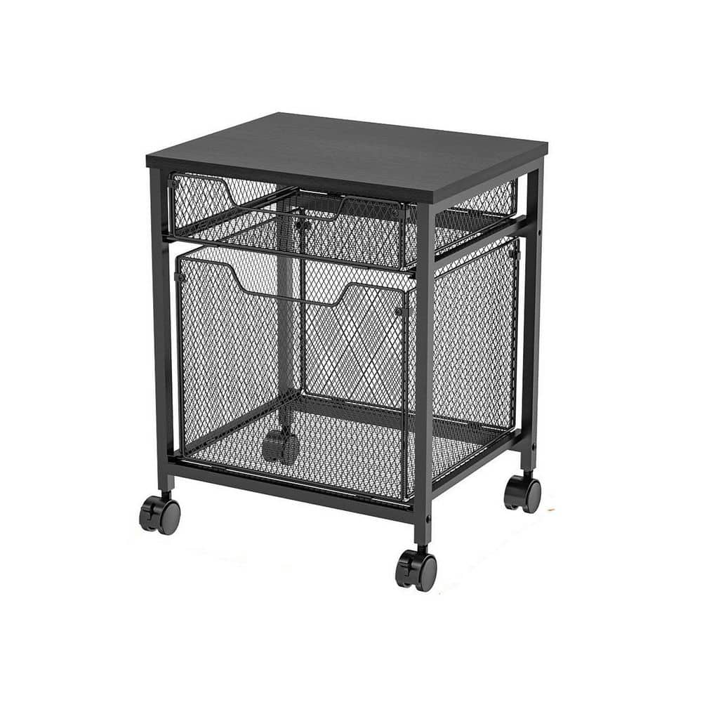 Ahfiwaso Mobile Filing Cabinet Rolling File Cart 2 Drawer Under Desk ...