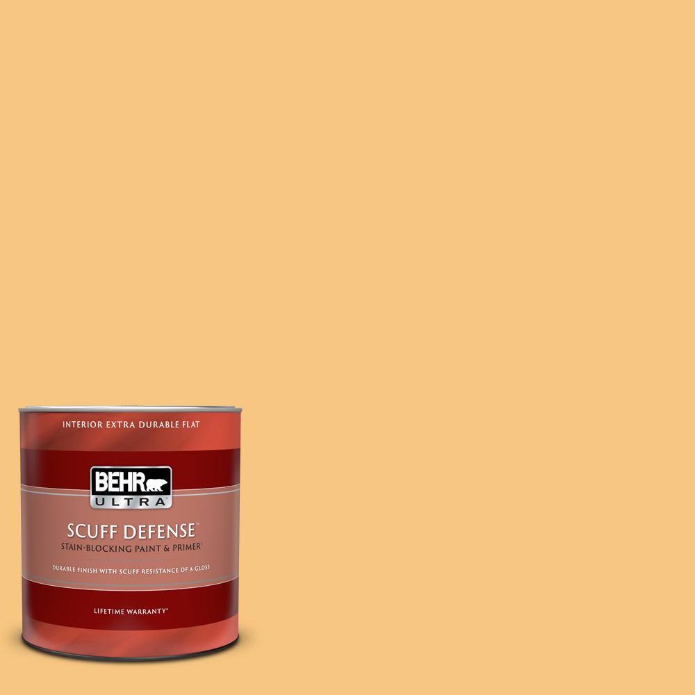 BEHR ULTRA 1 qt. #PPU6-07 Jackfruit Extra Durable Flat Interior Paint ...