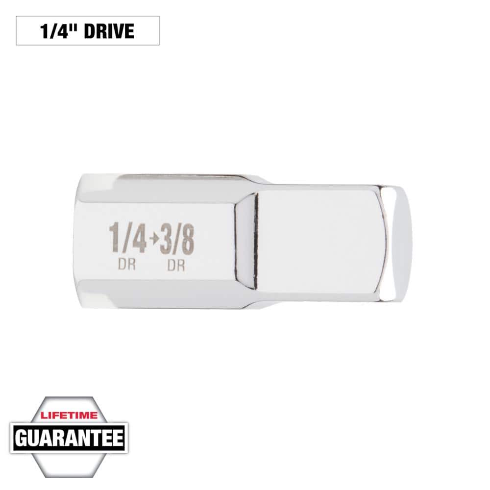 Milwaukee 1/4" Drive 1/4"F X 3/8"M Adapter 42-04-9110 - The Home Depot