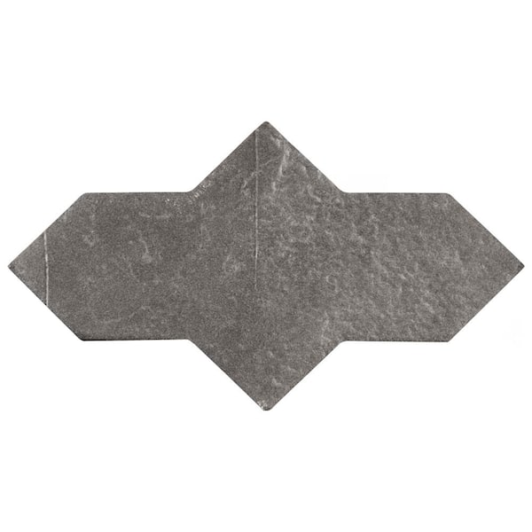 Merola Tile Istanbul Shield Night 2-3/8 in. x 8-1/4 in. Porcelain Floor ...