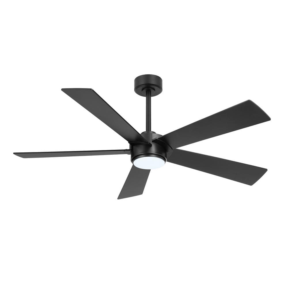 MLiAN 54 in. (4.5 ft.) 5 Blades Indoor Ceiling Fan with Integrated LED ...