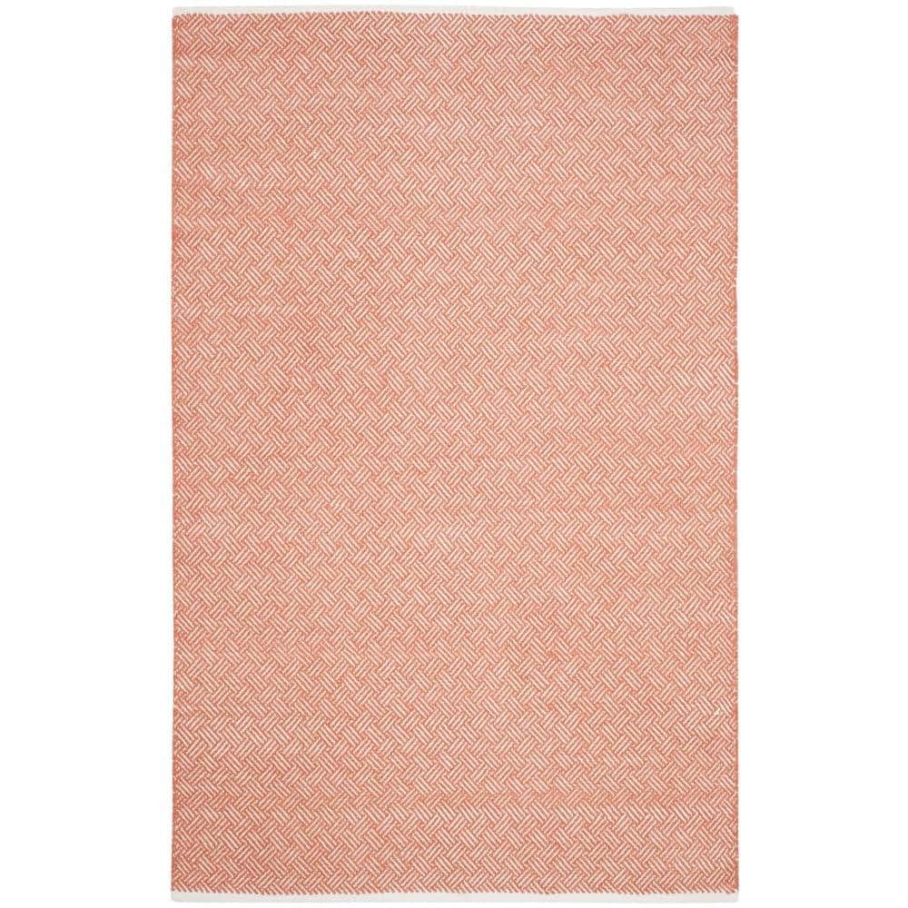 SAFAVIEH Boston Orange 8 ft. x 10 ft. Solid Gradient Geometric Area Rug ...