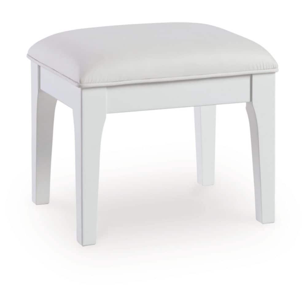 Signature DESIGN BY ASHLEY Chalanna White 18 in. Tall Makeup Vanity ...