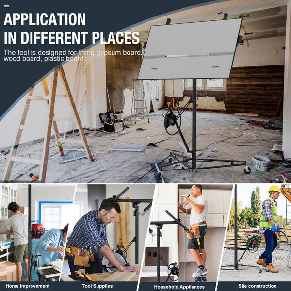 Drywall Hoist Drywall Lift 16FT Panel Hoist 150 Lbs Load Capacity ...