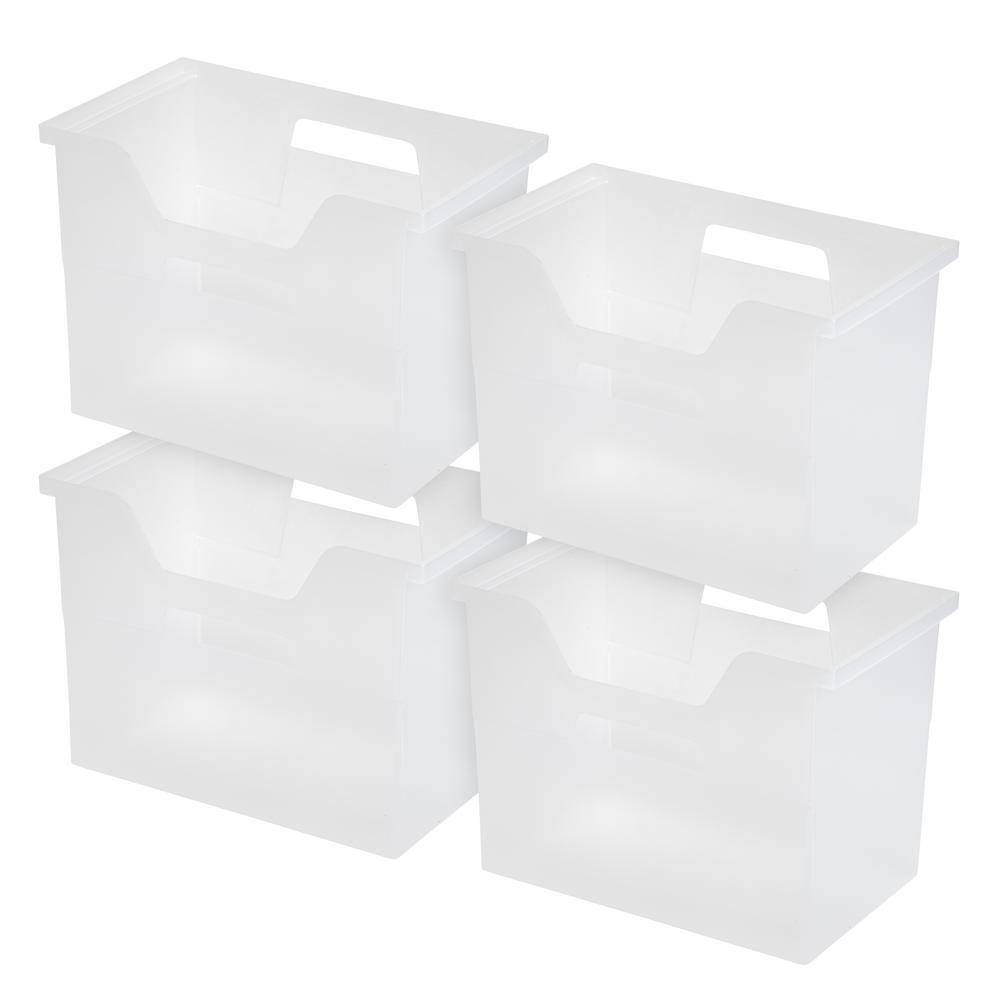 IRIS Large Desktop File Box in Clear (4 per Pack) 585282