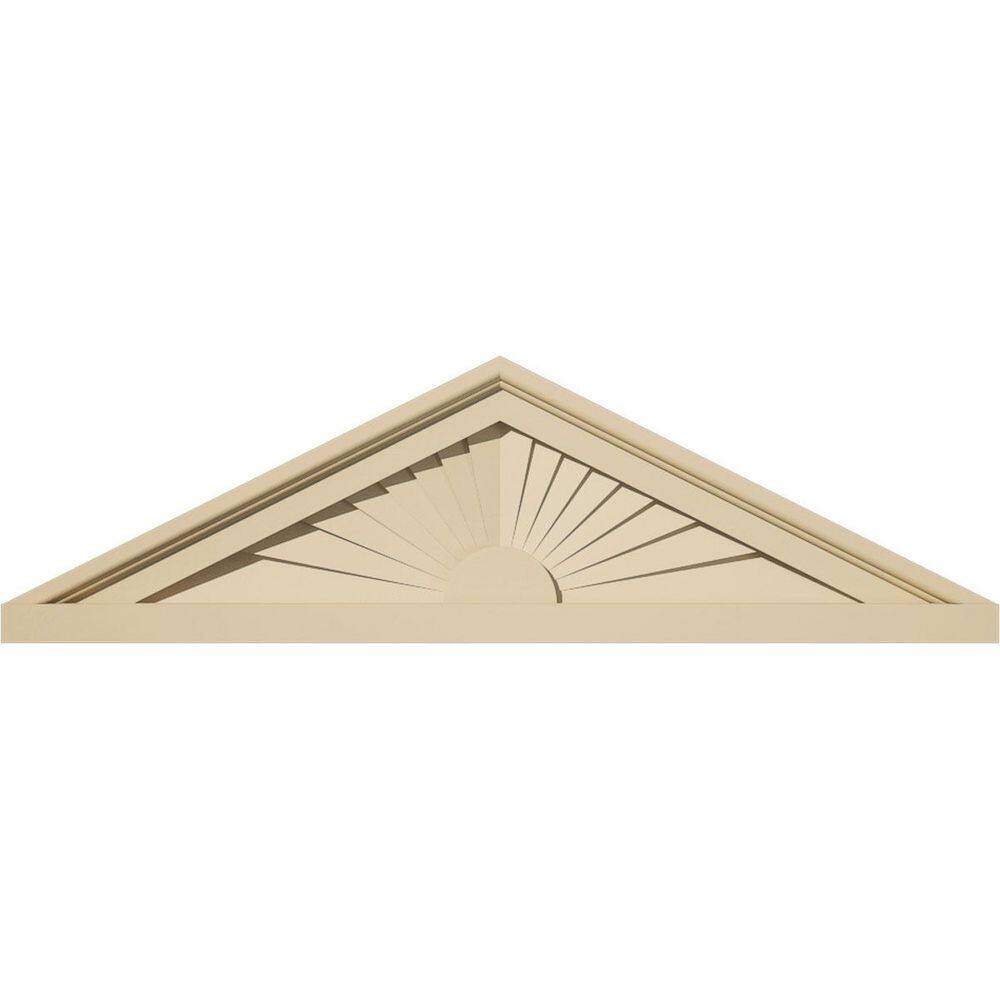 Ekena Millwork 26 in. W x 7-1/2 in. H x 2 in. P (Pitch 6/12) Peaked Cap ...