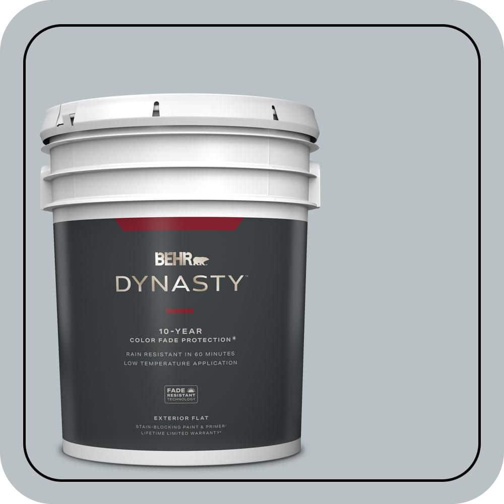 BEHR DYNASTY 5 gal. #MQ5-31 Distant Star Flat Exterior Stain-Blocking ...