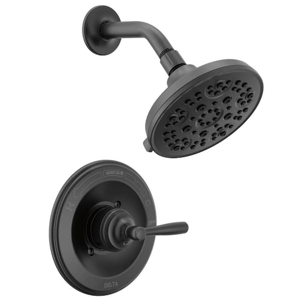 Delta Roe 1-Handle Shower Trim in Matte Black (Valve Not Included ...