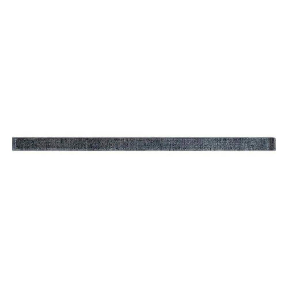 Apollo Tile Montana 0.6 in. x 12 in. Dark Gray Glass Glossy Pencil ...