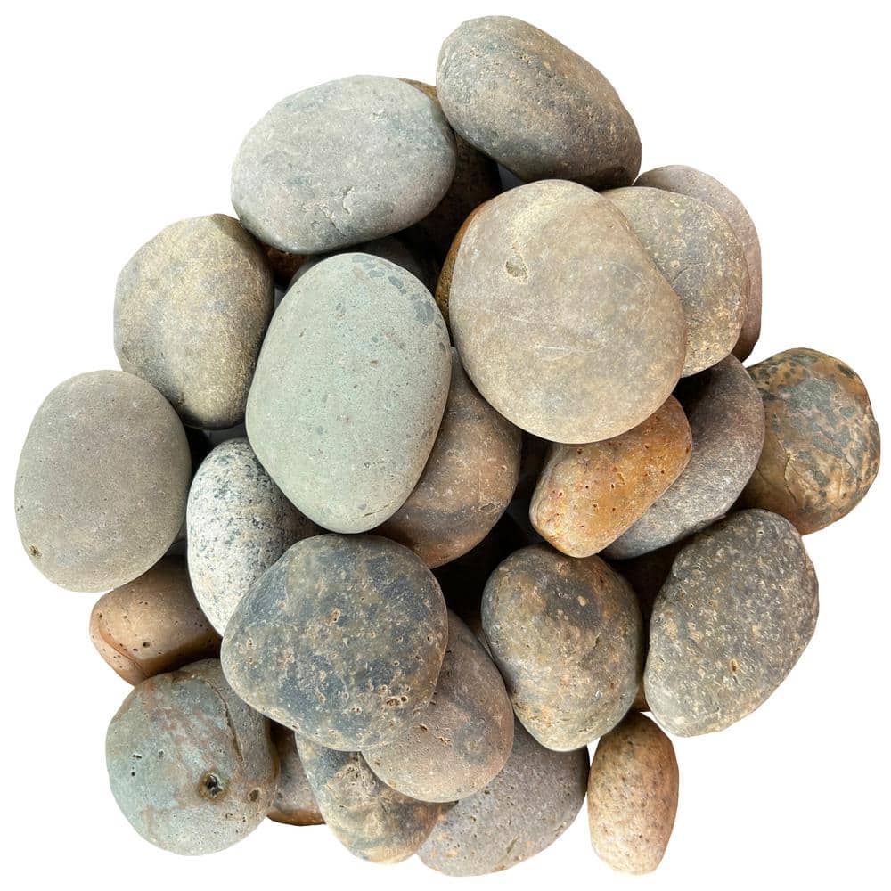 Classic Stone 10 cu. ft. Large Multi Color Mexican Beach Pebbles ...