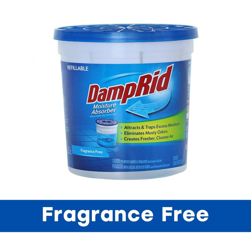 DampRid 10.5 oz. Fragrance Free Refillable Moisture Absorber (4-Pack ...