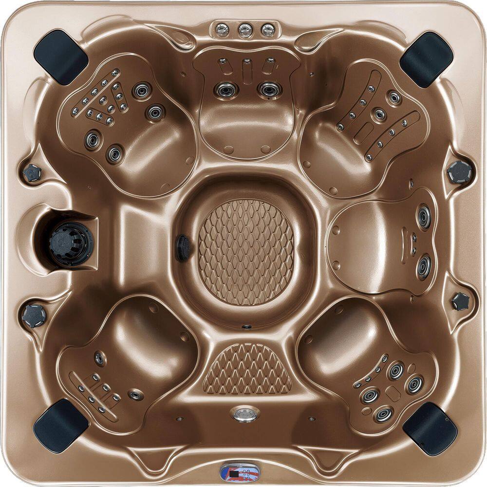 American Spas 7-Person 45-Jet 240-Volt Premium Acrylic Bench Spa ...