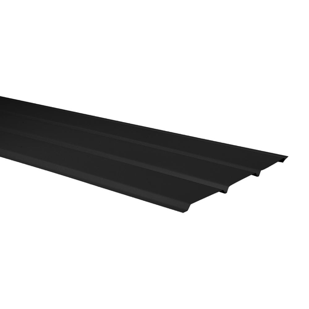 Gibraltar Building Products 12 in. x 12 ft. Black Aluminum Soffit Vent ...