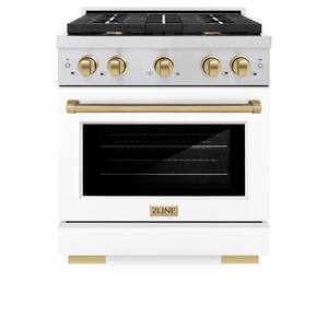 Grandeur 30 in. 4 Burner Freestanding Professional Gas Range URY3055AS ...