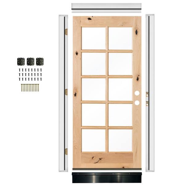 Krosswood Doors Ready-to-Assemble 36 in. x 80 in. Knotty Alder Left ...