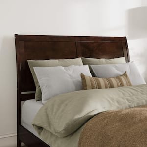 AFI Portland Walnut Brown King Sleigh Solid Wood Panel Headboard ...