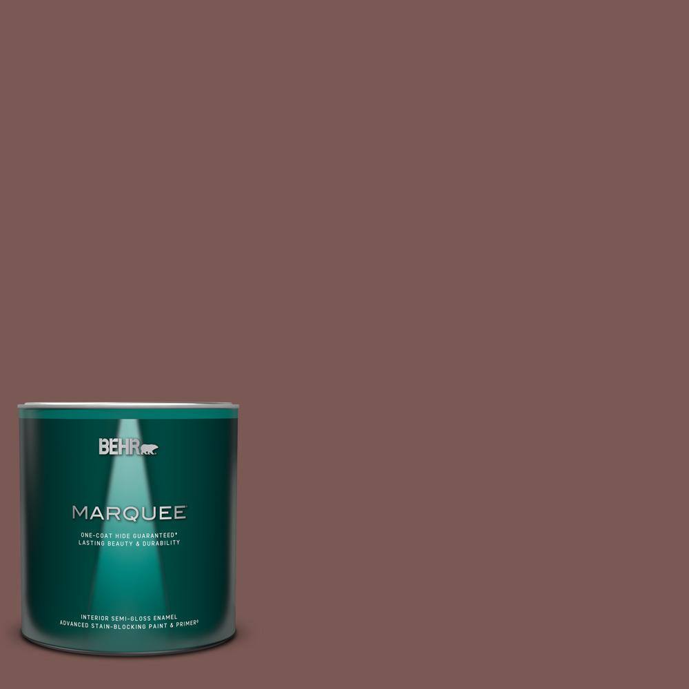 BEHR MARQUEE 1 qt. #700B-6 Sequoia Dusk Semi-Gloss Enamel Interior ...