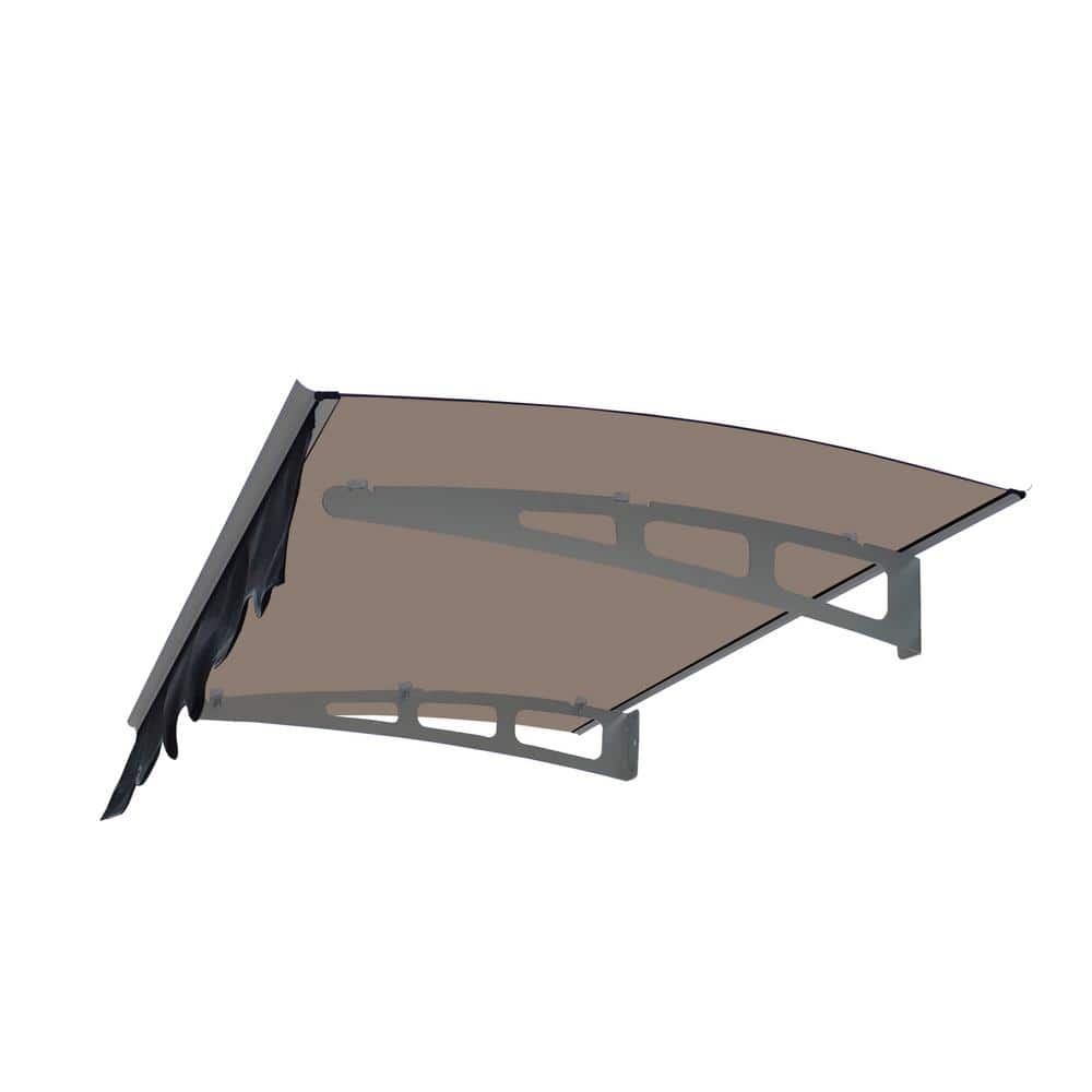 Nivencai WeatherGuard 47 in. Polycarbonate Awning with Valance and ...