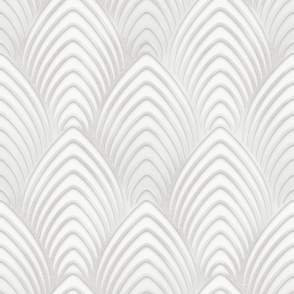 Utopia Collection Off-White Arch Array Luster Finish Vinyl on Non-Woven ...