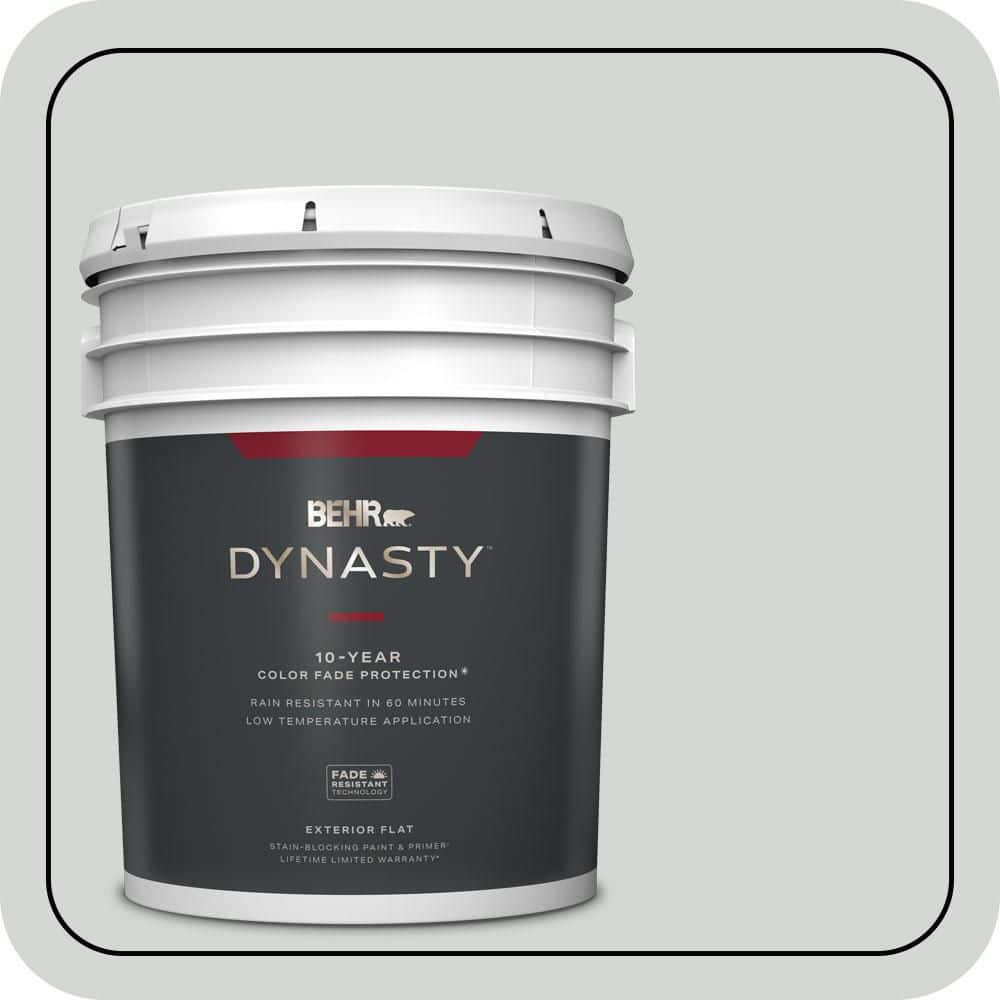 BEHR DYNASTY 5 gal. #MQ3-22 Curio Flat Exterior Stain-Blocking Paint ...