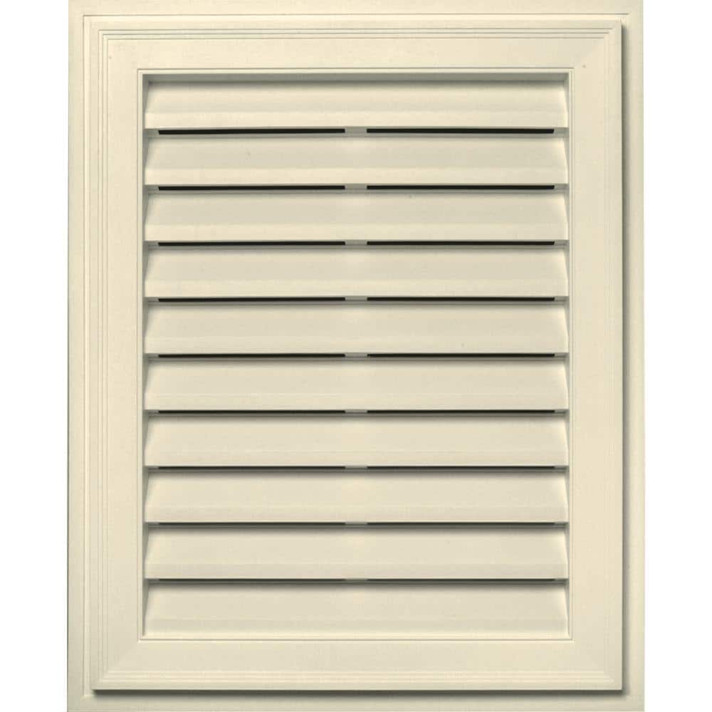 Builders Edge 26.2 in. x 32.2 in. Rectangular Beige/Bisque Plastic ...