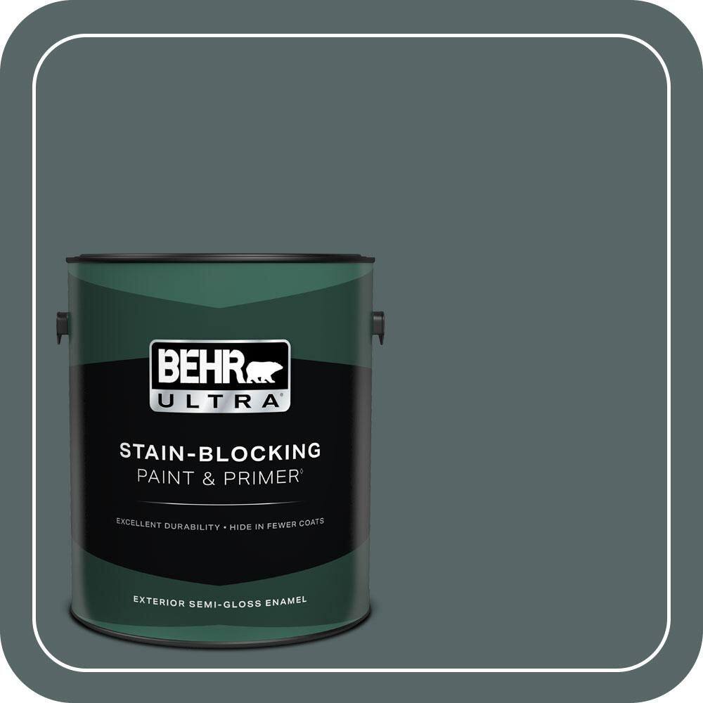 BEHR ULTRA 1 gal. #N440-6 Brooklyn Semi-Gloss Enamel Exterior Paint ...