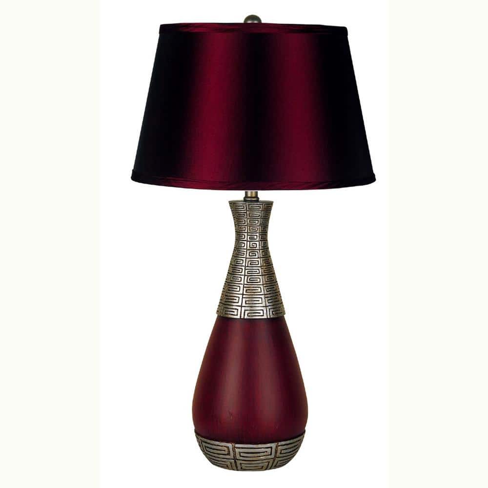 ORE International 29.5 in. Unique Table Lamp in Burgundy 8163B - The ...