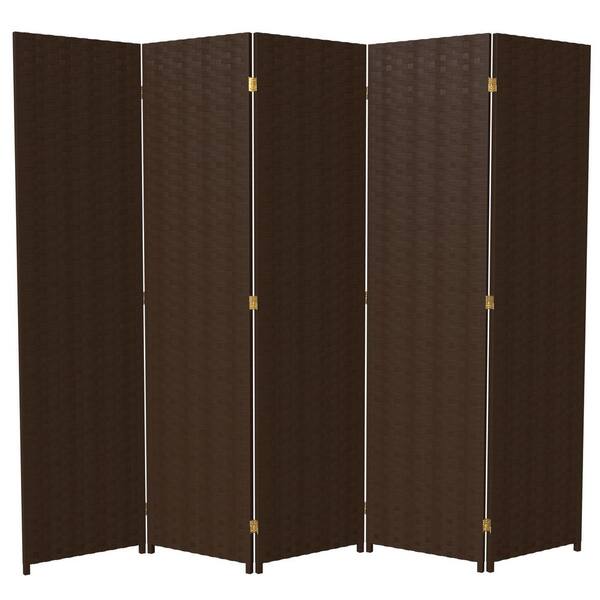RED LANTERN 6 ft. Dark Mocha 5-Panel Room Divider SSFIBER-5P-DMOC - The ...