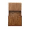 71 in. H Walnut Kitchen Storage Pantry Storage Cabinet With 6-Doors, 1 ...