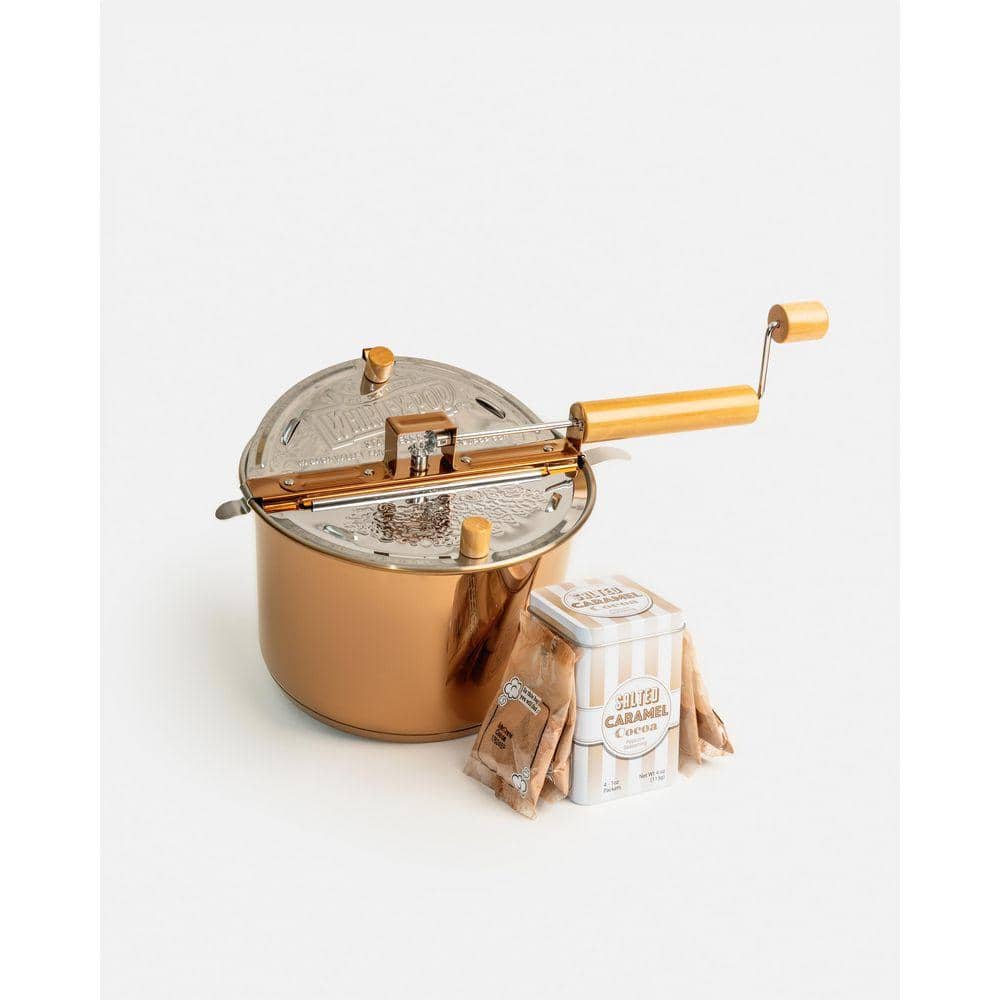 Wabash Valley Farms Whirley Pop 6qt. Copper Plated Stainless Steel ...