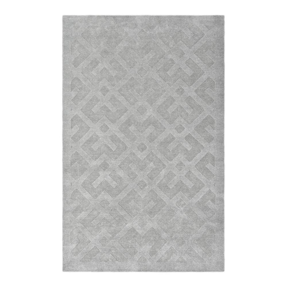 Solo Rugs Arlo Modern Solid Gray 5 ft. x 8 ft. Hand Loomed Indoor ...