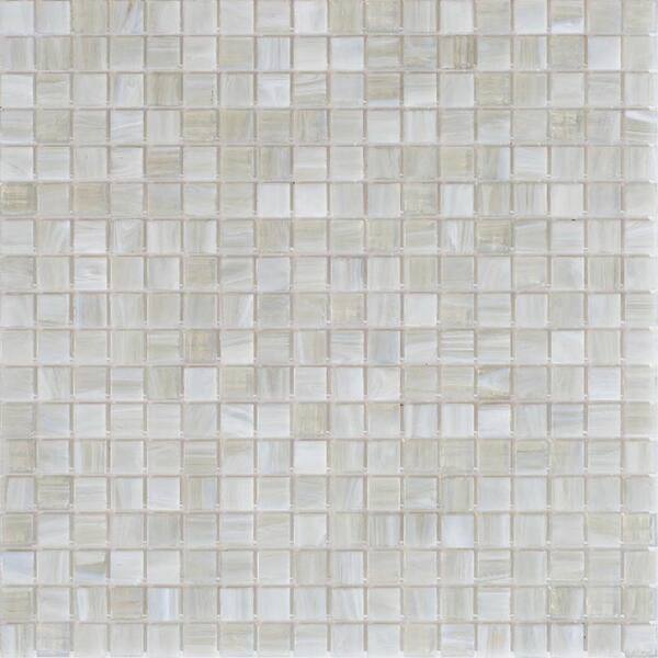 Apollo Tile Skosh Glossy Stone Gray 11.6 in. x 11.6 in. Glass Mosaic ...