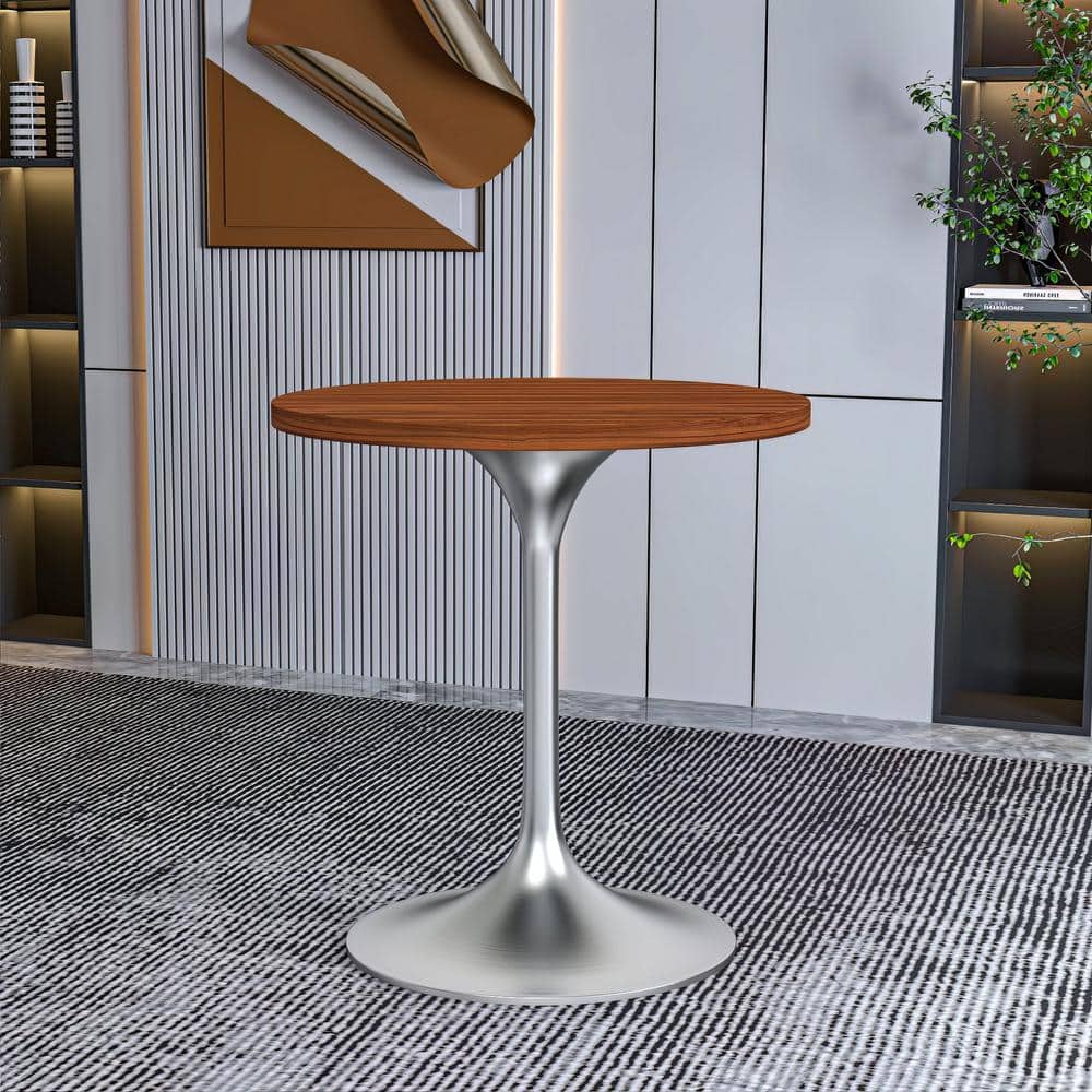 Leisuremod Verve Mid-Century Modern Cognac Brown Wood 27.55 in ...