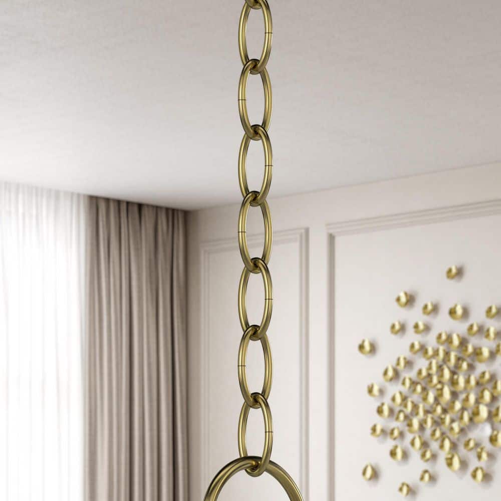 AVIANCE LIGHTING Accessories 3 ft. Antique Brass Heavy-Duty Decorative ...
